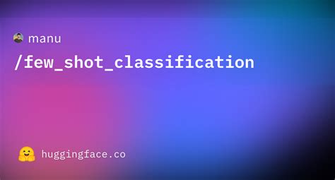 manu few shot classification · datasets at hugging face