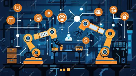industrial automation and robotics illustration premium ai generated psd