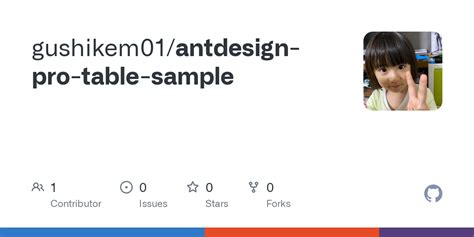 Github Gushikem01antdesign Pro Table Sample