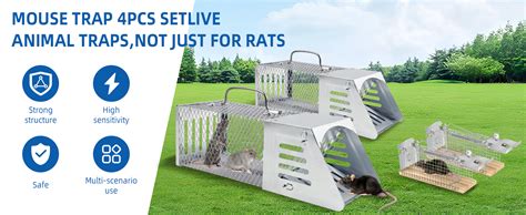 Amazon.com : 4 PCS Humane Mouse Traps No Kill,Combined Automatic Continuous Rat Traps Cage ...