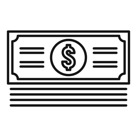 Premium Vector Cash Stack Icon Outline Cash Stack Vector Icon For Web Design Isolated On White