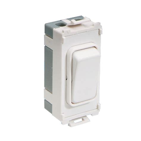 2 Way 10AX Grid Switch Module White Moulded Plastic Schneider