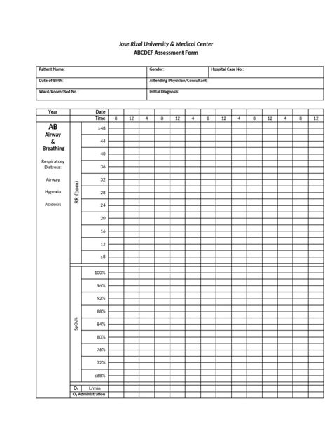 Abcdef Assessment Form Pdf Medicine Cardiovascular System