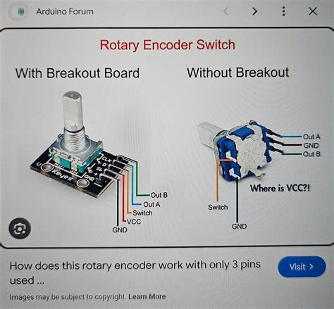Wiring Rotary Encoder With Breakout Board General Guidance Arduino Forum