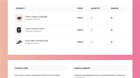 Bootstrap Shopping Cart