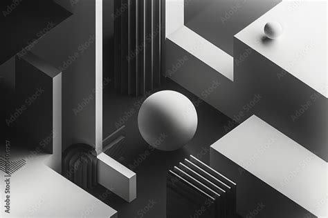 Minimalist Animations With Smooth Transitions Between Geometric Shapes And Monochrome Gradients