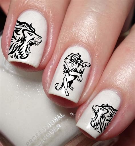 Lion Nail Art Decal Sticker Water Transfer Slider Beauty