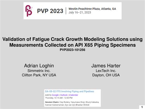 Pdf Validation Of Fatigue Crack Growth Modeling Solutions Using Measurements Collected On Api