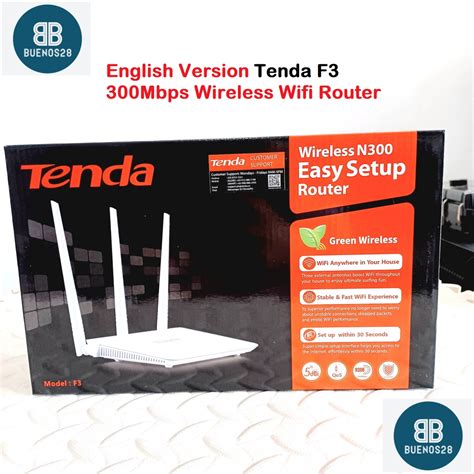 English Version Tenda F3 300Mbps High Power Wireless Wifi Router WISP Repeater AP Mode Shopee