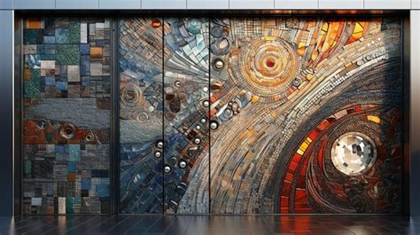 Premium Ai Image Abstract Mosaic Door