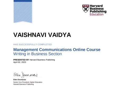 Vaishnavi Vaidya On Linkedin Courses Harvardbusinessschool