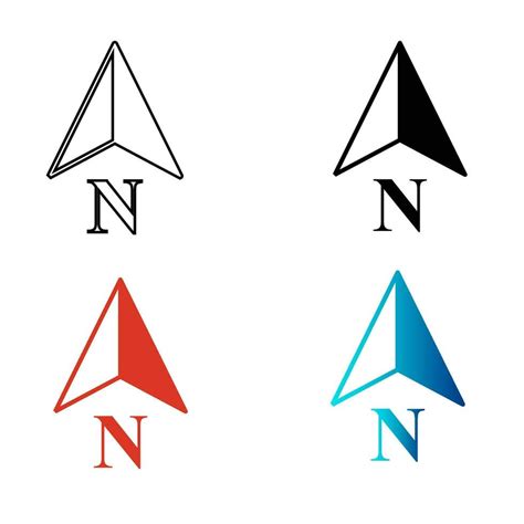 abstract north arrow silhouette illustration 25845746 vector art at