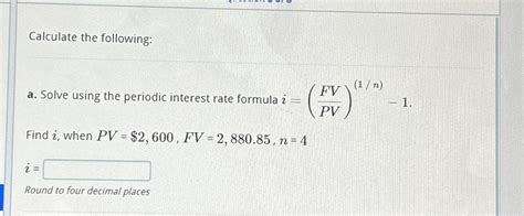 Solved Calculate The Followinga ﻿solve Using The Periodic