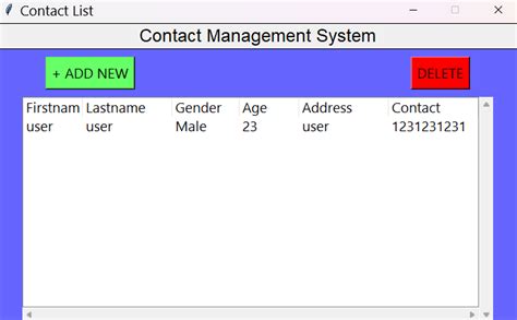 Contact Management System In Python