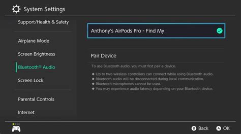 Airpods 및 기타 Bluetooth 오디오 장치를 Nintendo Switch에 연결하는 방법 4pmtech Korea