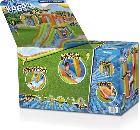 Bestway H2ogo Canopy Cove Mega Outdoor Water Park Features Water Slide Shaded Canopy Water