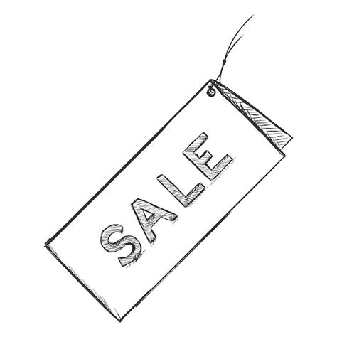 Premium Vector Vector Single Sketch Sale Tag