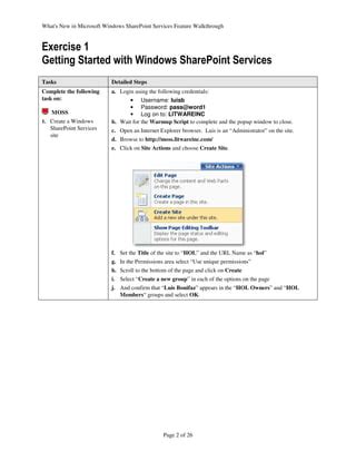 Whats New In Microsoft Windows Share Point Services Feature Walkthrough PDF