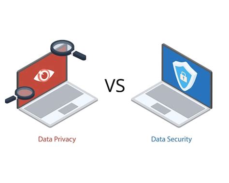 Premium Vector Data Security And Data Privacy To See The Difference