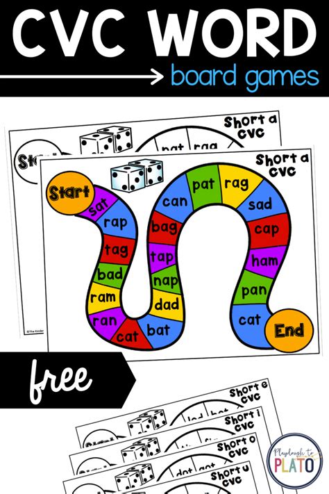 Cvc Games For Kindergarten Printable Pdf Template
