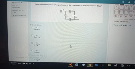 Solved Question 4 Determine The Equivalent Capacitance Of