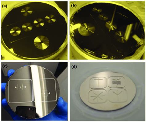 A Dry Etched Silicon Wafer B Uv Lithographic Photoresist Master Download Scientific