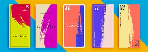 소셜 네트워크 스토리 벡터 일러스트레이션을 위한 트렌디한 편집 가능한 템플릿입니다 소셜 미디어를 위한 디자인 배경 Brand Name Online Messaging