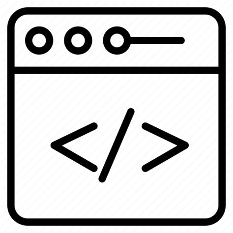website webpage browser code programming coding arrow icon