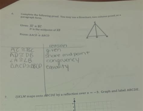 solved complete the following proof you may use a flowchart two