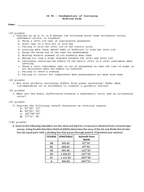 surveying solutions sample problem pdf