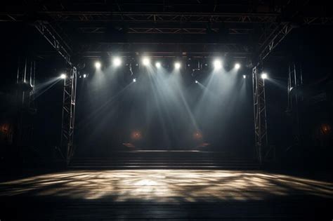 Spotlight Illuminating A Stage For A Professional Theater Performance