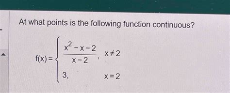 solved at what points is the following function