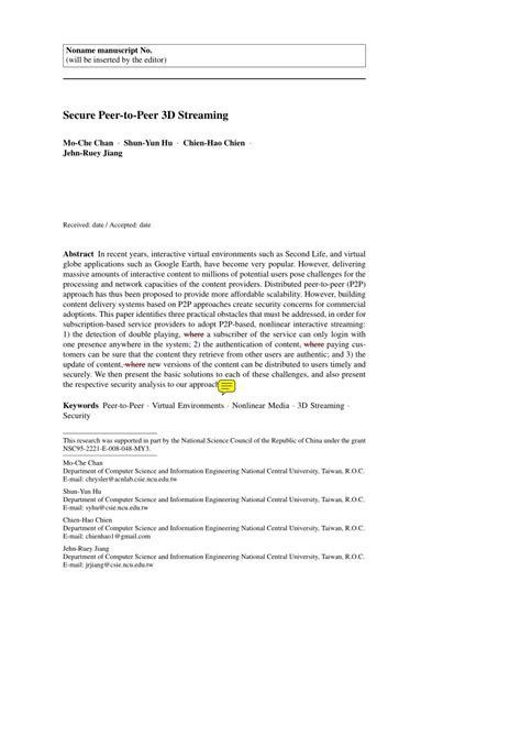 pdf secure peer to peer 3d streaming