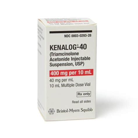 Kenalog 10 5 Ml Triamcinolone Acetonide 10 Mg Ml Injection Multiple Dose Vial Merit