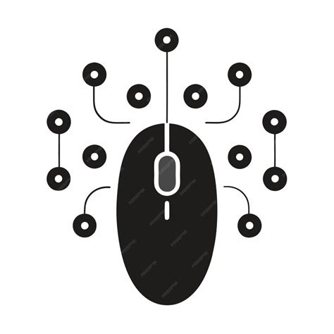 Amazing Hightech Computer Mouse Floating Binary Code Isolated On White