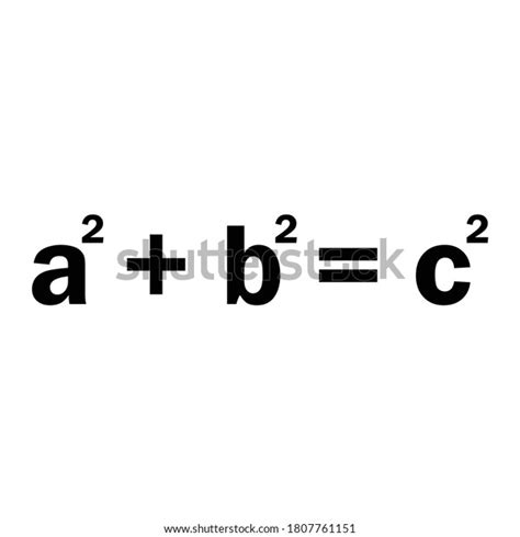 Pythagorean Theorem Equation On White Background Stock Vector Royalty Free