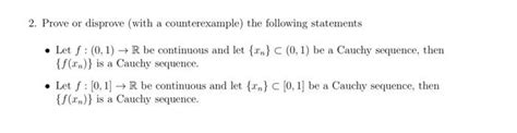 solved 2 prove or disprove with a counterexample the