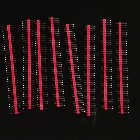 01″ 254 Mm Arduino Male Pin Headers Straight Red 10pcs Kd Robot Kit