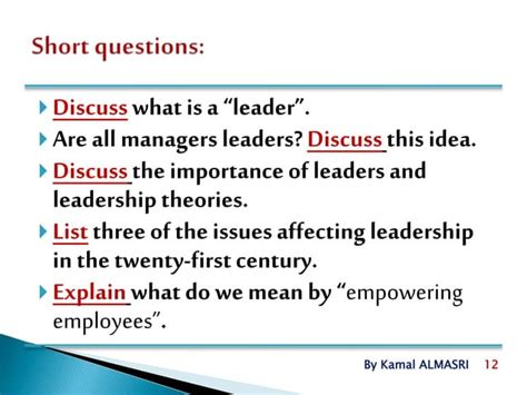 Exercices Chapter 17 Leadership Ppt