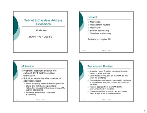 Subnet Classless Addressing Network Extensions