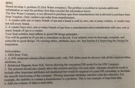 Solved Create A Complete ERD In Crow S Foot Notation That Chegg