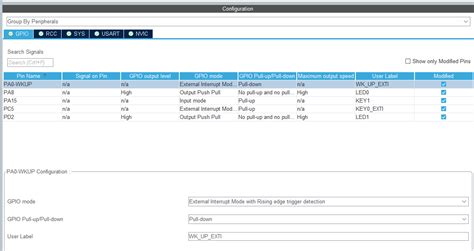 Stm32cubemx配置hal库中断控制exti Line 95 Interrupts Csdn博客