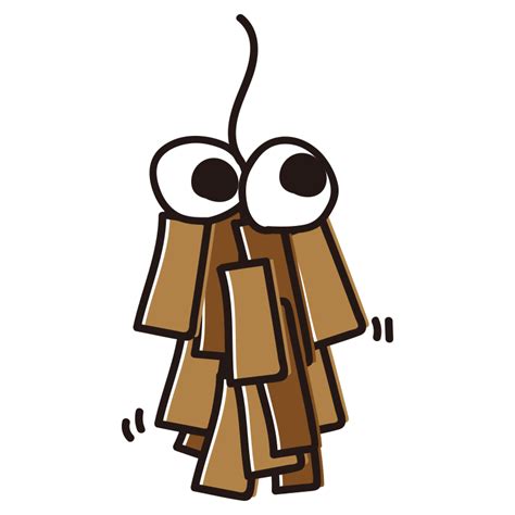 ミノムシの無料フリーイラスト かわいい手描きの無料素材「てがきっず」保育園・小学校・介護施設にぴったりのフリー素材イラスト