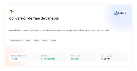 Conversión De Tipo De Variable En Python Labex