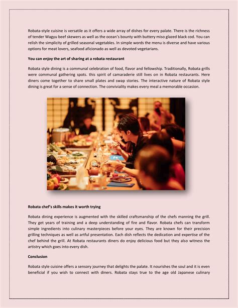 Ppt Why Explore The Charm Of Robata Style Food At A Japanese