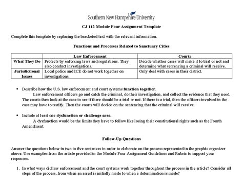 Cj 112 Module Four Assignment Functions And Processes Related To