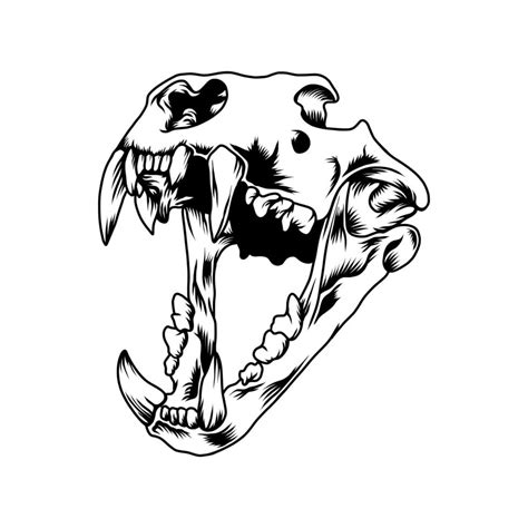 Lion Skull Head Vector Illustration 12951003 Vector Art At Vecteezy