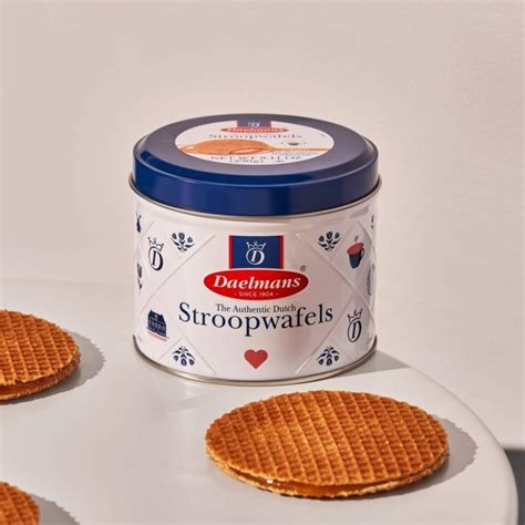 Jual Daelmans Stroopwafels Caramel Delft Blue Tin Isi 8 Pcs Shopee