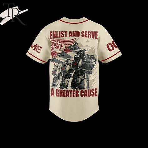 Fallout Enlist And Serve A Greater Cause Custom Baseball Jersey