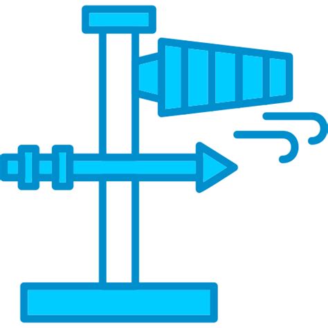 Wind Vane Generic Blue Icon